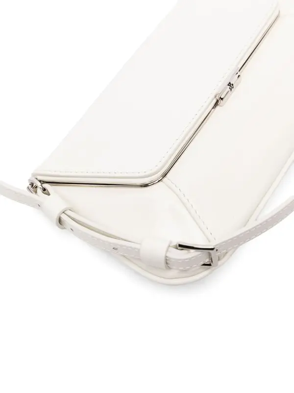 Amina Muaddi Top Handle Shoulder Bag - White