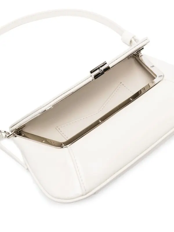 Amina Muaddi Top Handle Shoulder Bag - White