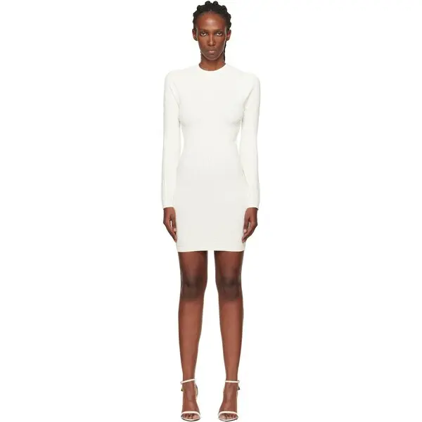 Balmain Monogram Knitted Mini Dress - No