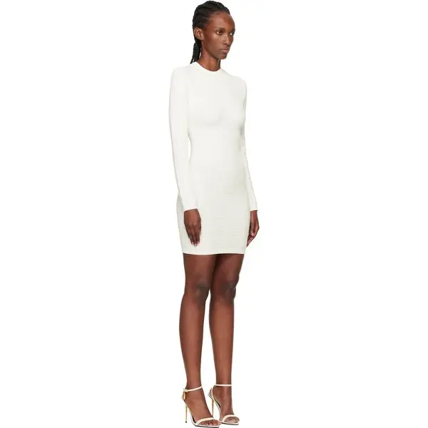 Balmain Monogram Knitted Mini Dress - No