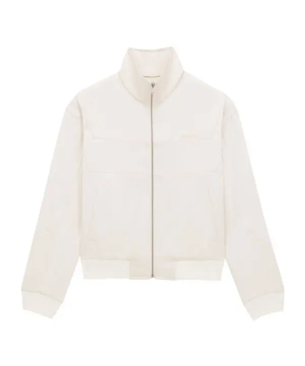 Saint Laurent Teddy Jacket In Satin - Off-white