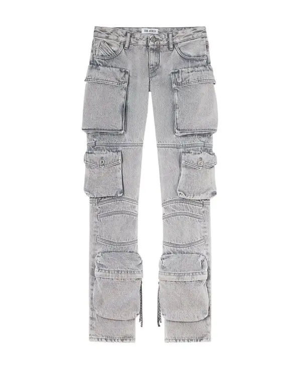 Attico Essie Long Cargo Pants - Gray