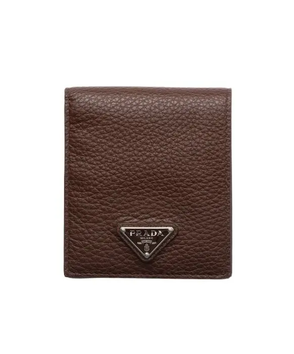 Prada Triangle-logo Wallet - Ochre