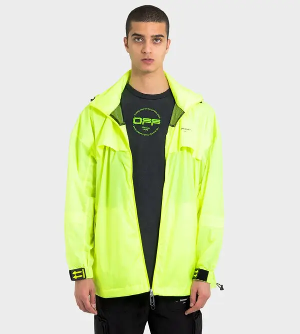 Off-White Hooded Lightweight Jacket - Yellow