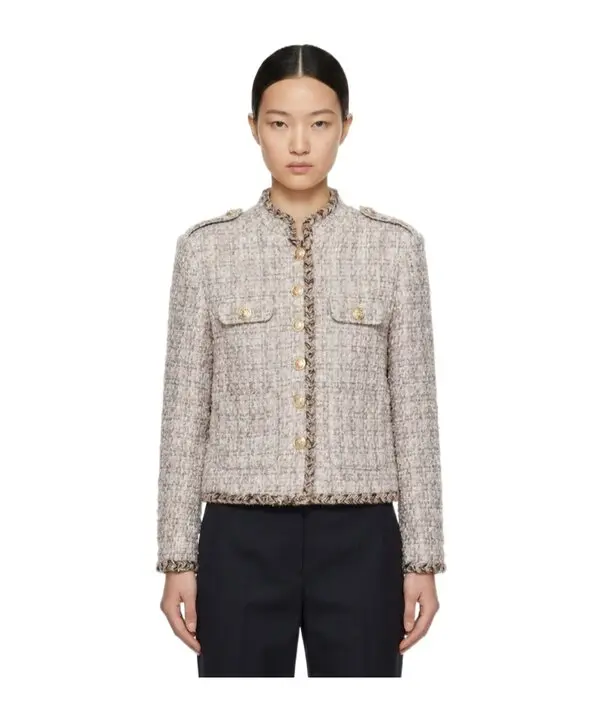 Marissa Chiara Stand Collar Lace Jacket