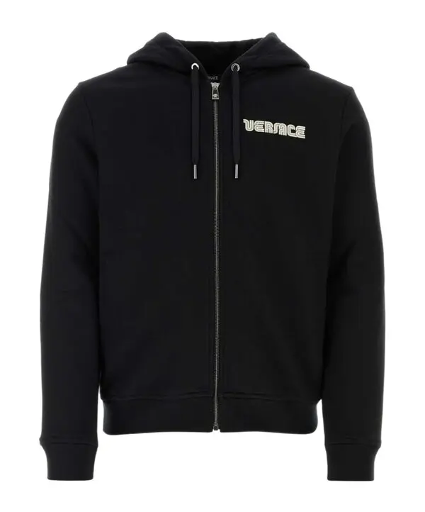Versace Zip-up Drawstring Hoodie