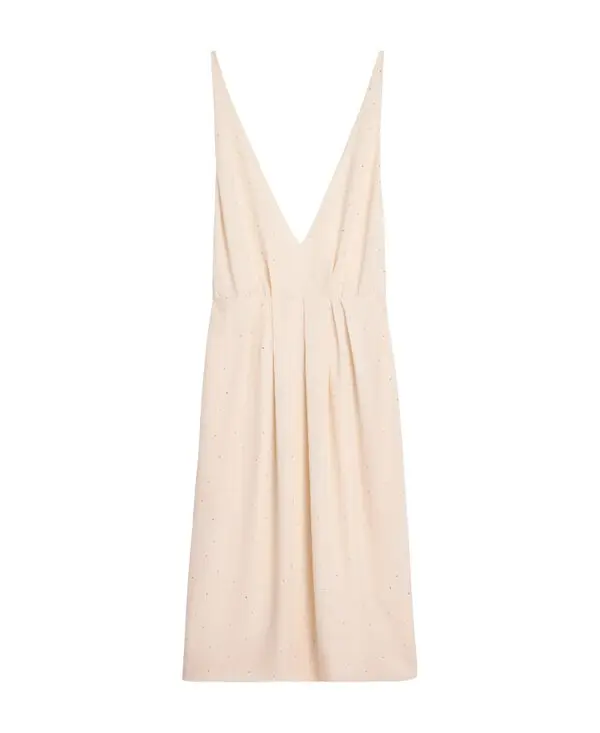 Celine Minimal Draped Dress In Viscose Sabl