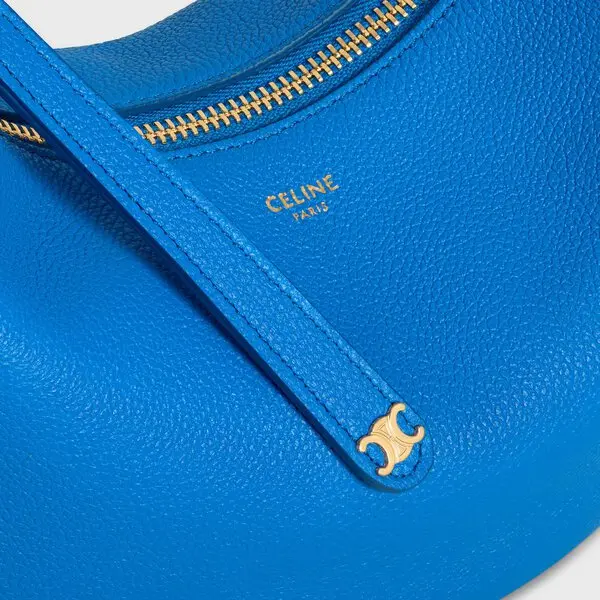 Celine Teen Lulu Hobo Bag In Grained Calfskin - Ultra Blue