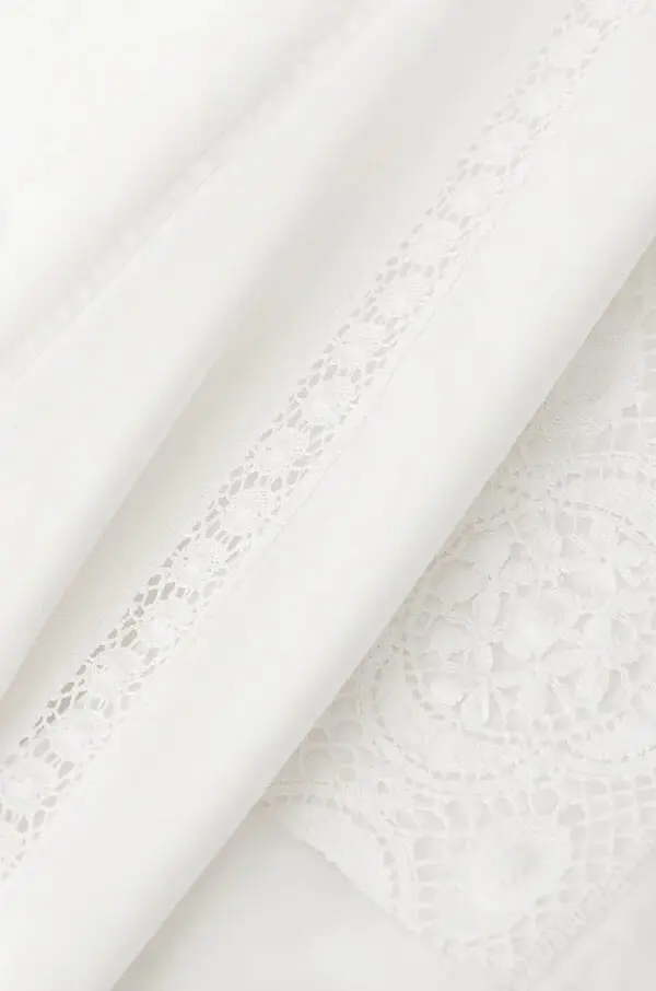 Loewe Cotton Shirt Dress With Lace Details