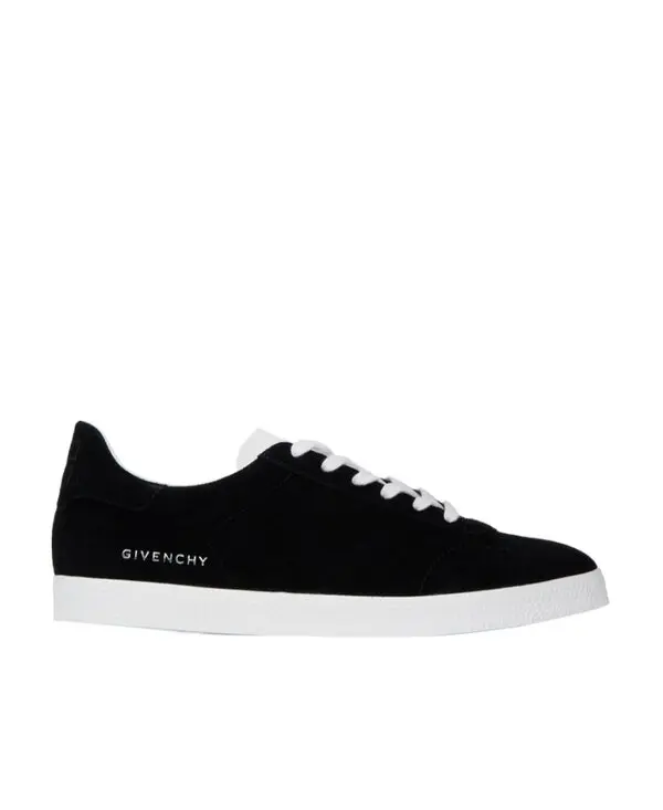 Givenchy Town 4g Debossed Suede Sneakers - Black