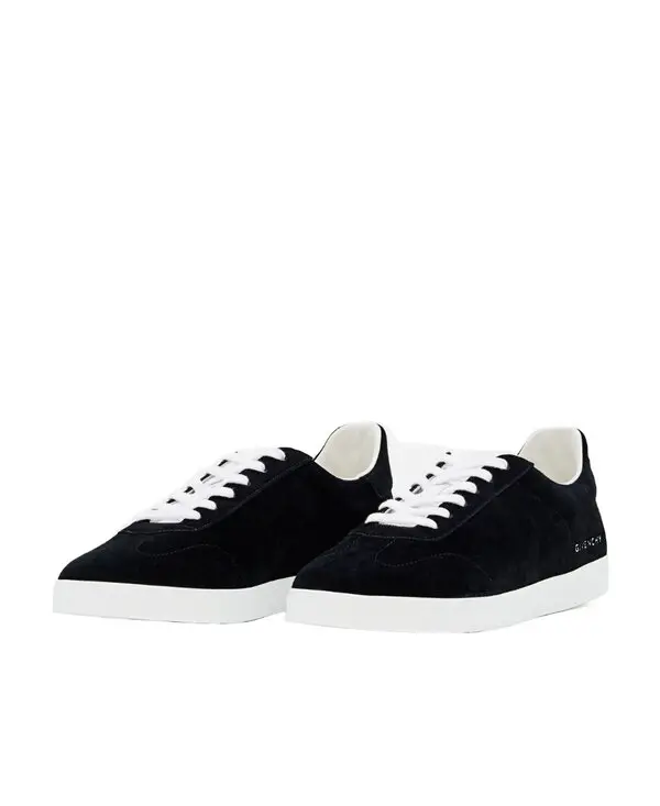 Givenchy Town 4g Debossed Suede Sneakers - Black
