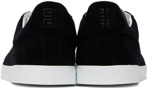 Givenchy Town 4g Debossed Suede Sneakers - Black