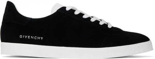 Givenchy Town 4g Debossed Suede Sneakers - Black