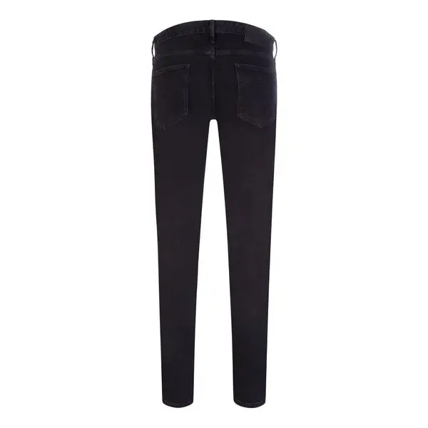Emporio Armani Low-rise Slim-cut Straight-leg Jeans - Black