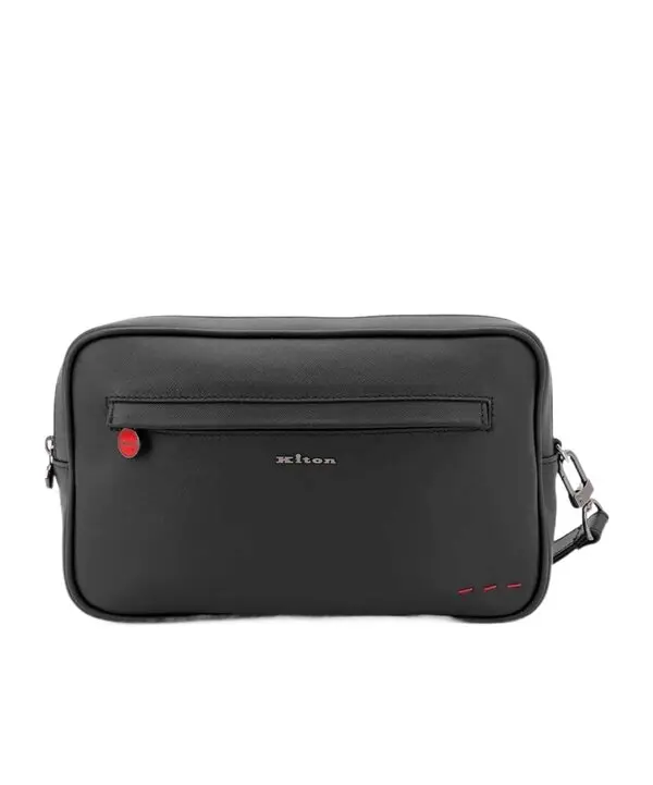 Kiton Zipper Clutch - Black
