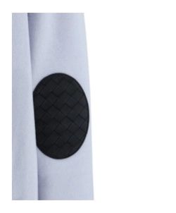 Bottega Veneta Relaxed Fit Cardigan With Intreciato Leather Patch Details - White