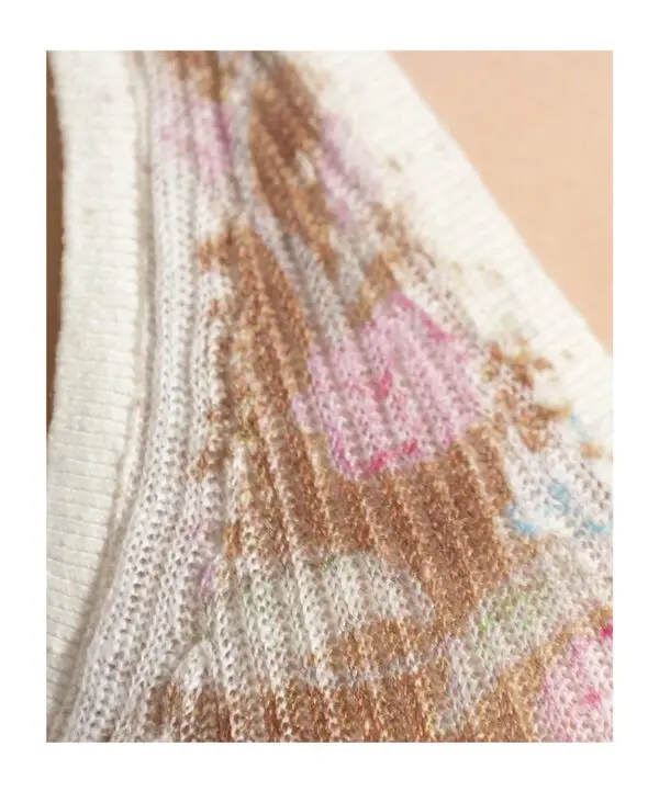 DIESEL® Floral Ribbed Dress - Nude