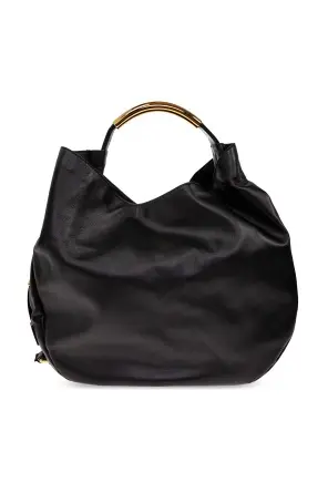 Moschino Lettering Top Handle Bag - Black
