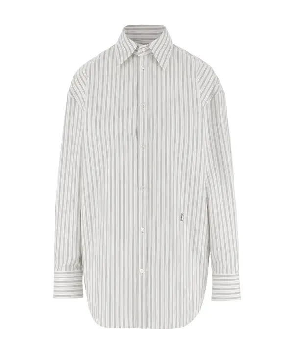 Saint Laurent Striped Button-up Shirt - White