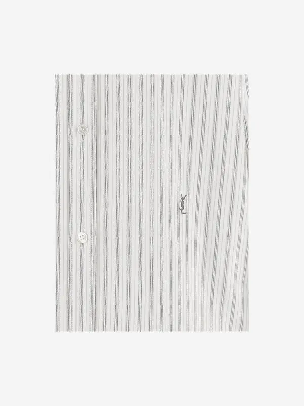 Saint Laurent Striped Button-up Shirt - White