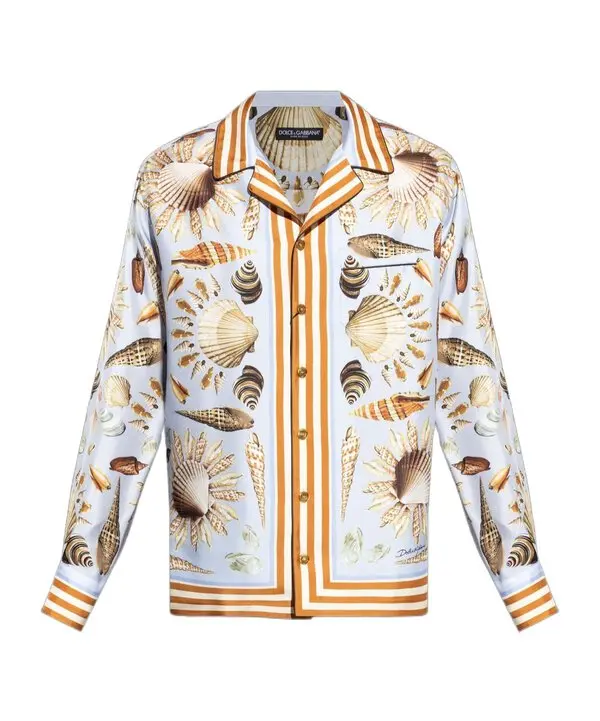 Dolce & Gabbana Dolce Gabbana Shell Printed Long-sleeved Shirt