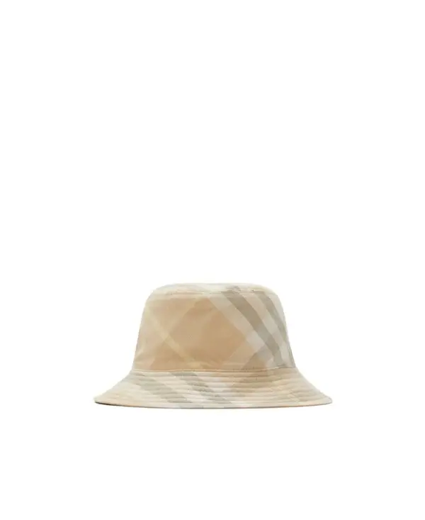 Burberry Check-pattern Reversible Bucket Hat - Nude