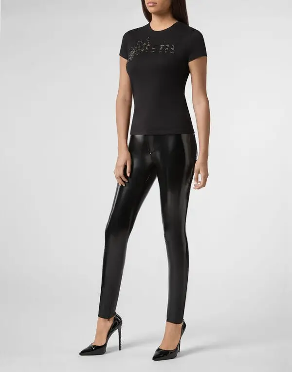 Philipp Plein Embellished Logo T-shirt