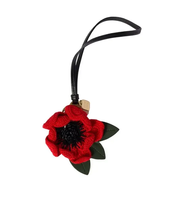 Miu Miu Crocheted Floral Appliqué Key Holder