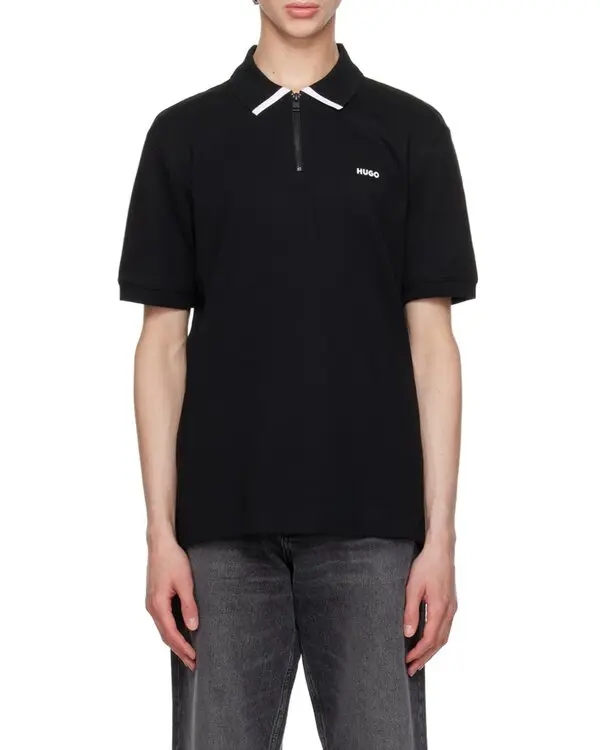 Hugo Boss Short-sleeved Half-zipped Polo Shirt