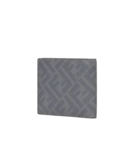 Fendi Diagonal Bi-fold Wallet - Grey