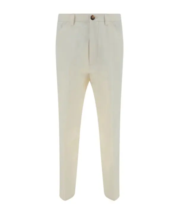 Brunello Cucinelli Straight-leg Tailored Trousers - White