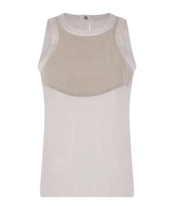 Sacai Sleeveless Ribbed Top