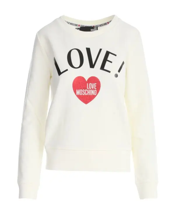 Moschino Love! Cotton Sweatshirt - White