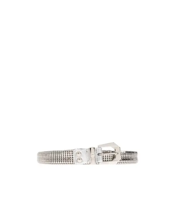 Versace Logo-engraved Buckle Belt - White