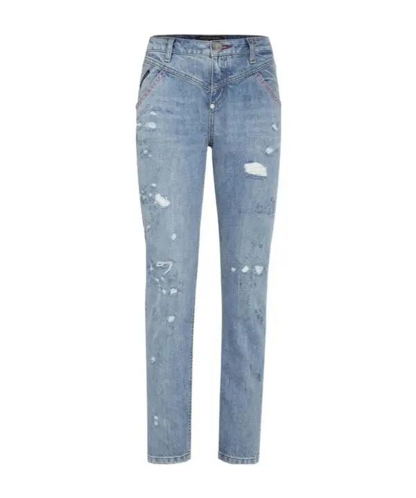 Philipp Plein Distressed Logo Detail Jeans
