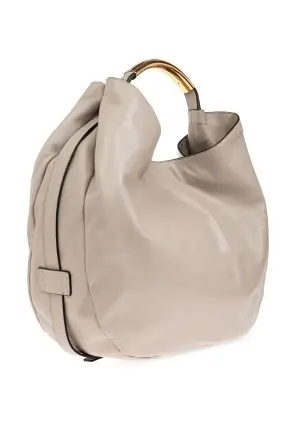 Moschino Lettering Top Handle Bag - Cream