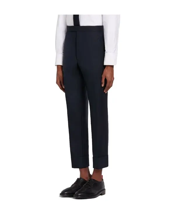 Thom Browne Super 120s Twill Tailored Trousers - Navy Blue