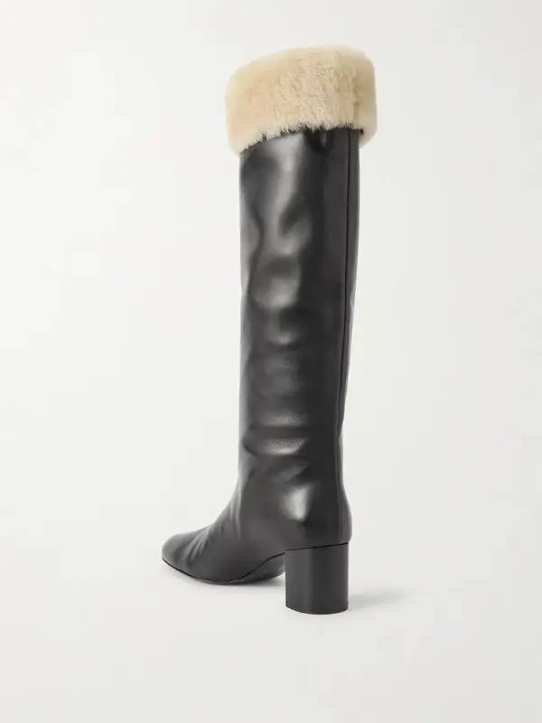 TOTEME Downtown Knee-high Shearling-trim Boots