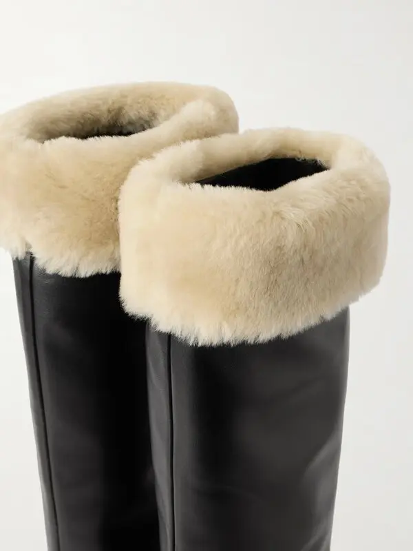 TOTEME Downtown Knee-high Shearling-trim Boots