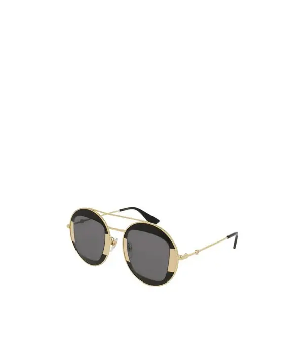 Gucci Round Metal Sunglasses - Gray