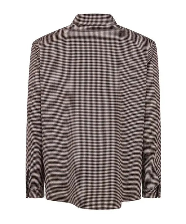 Etro Stretch Wool Gingham Shacket