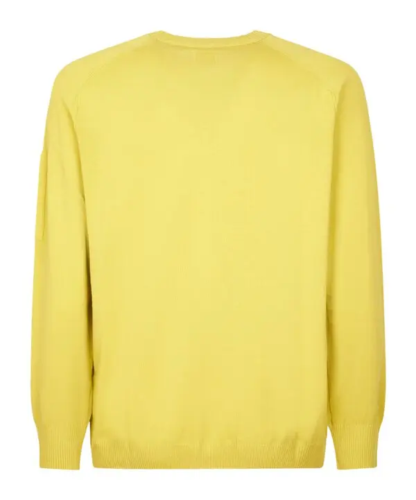 C.P. COMPANY Crewneck Lens Jumper - Yellow