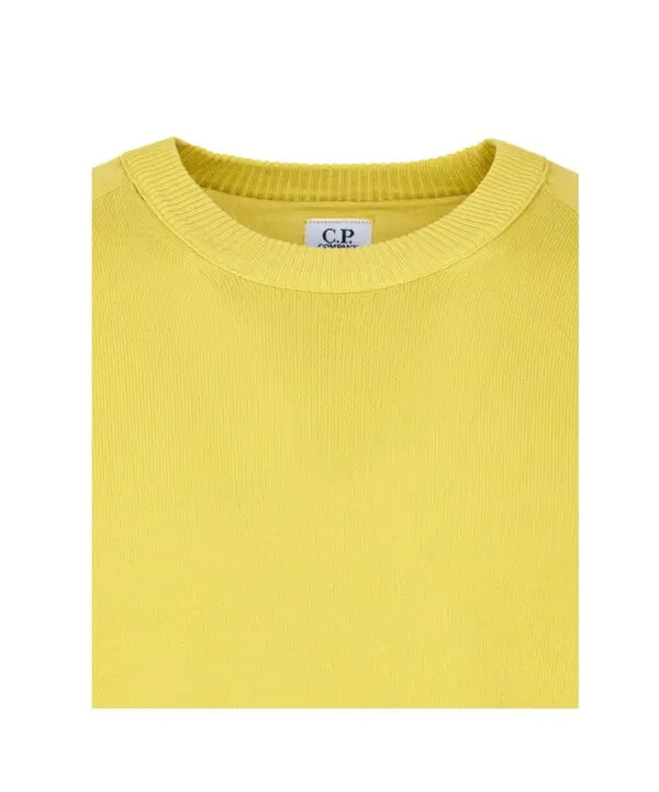 C.P. COMPANY Crewneck Lens Jumper - Yellow