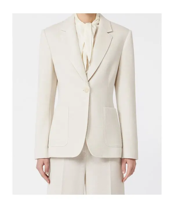 Max Mara Utilita Single-breasted Blazer - Ivory White