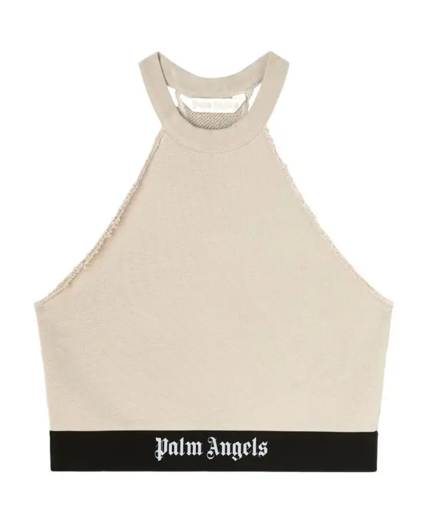 Palm Angels Logo Tape Halterneck Top