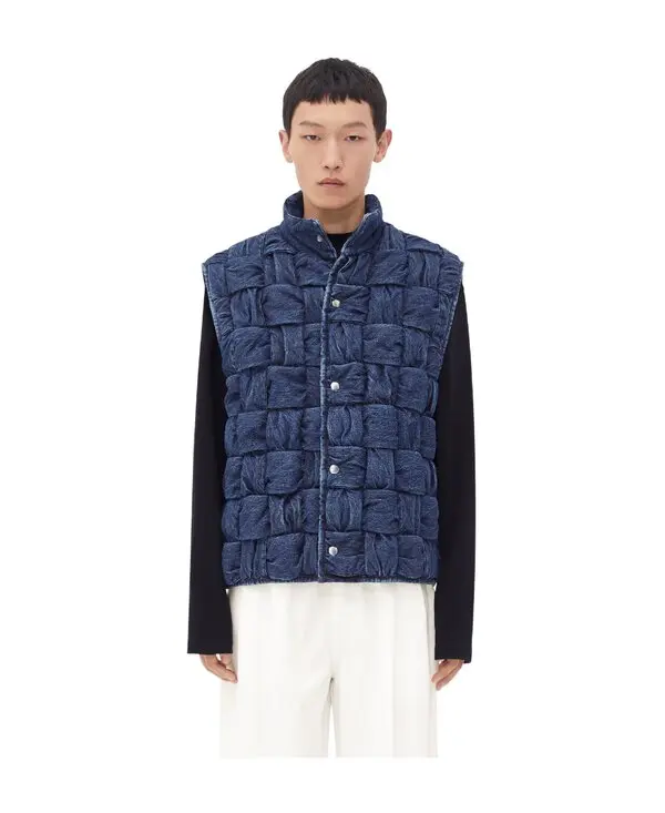 Bottega Veneta Intrecciato Denim Gilet