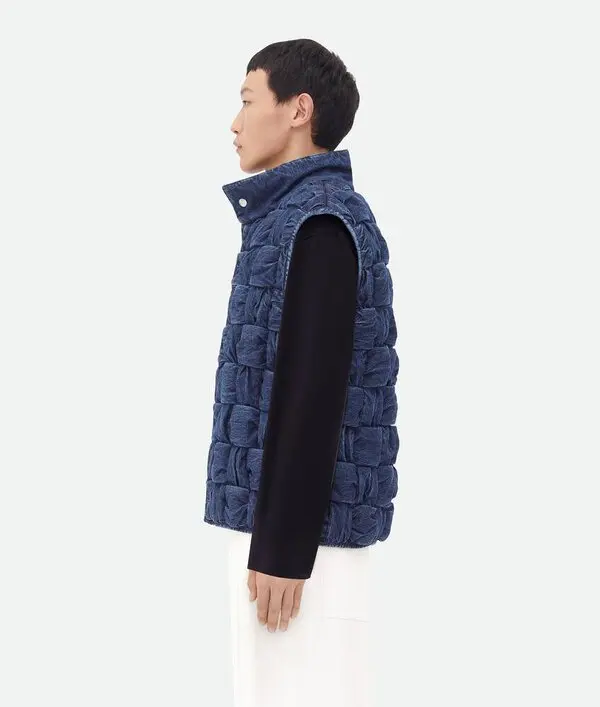 Bottega Veneta Intrecciato Denim Gilet