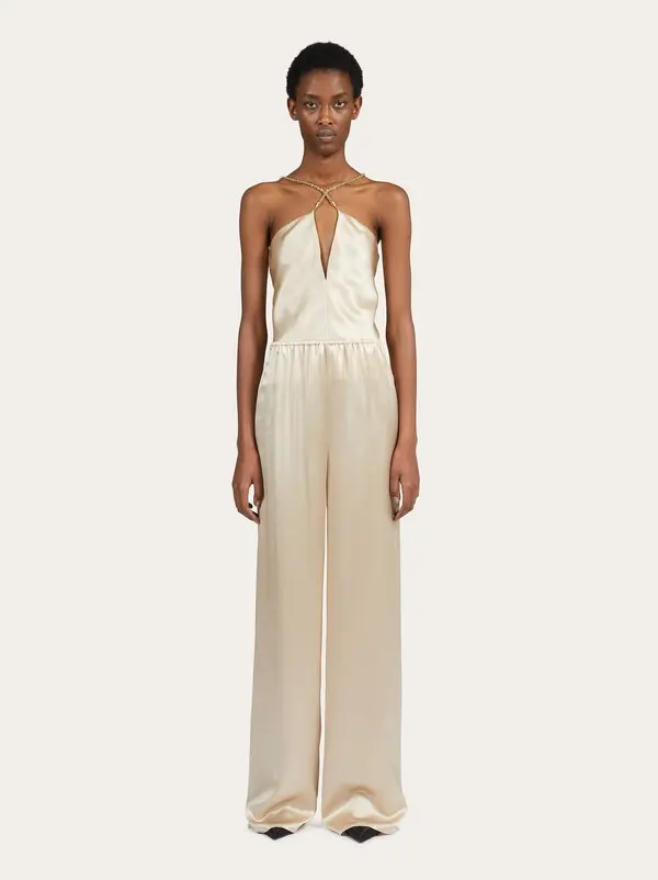 FERRAGAMO Wide Leg Trousers - Nude