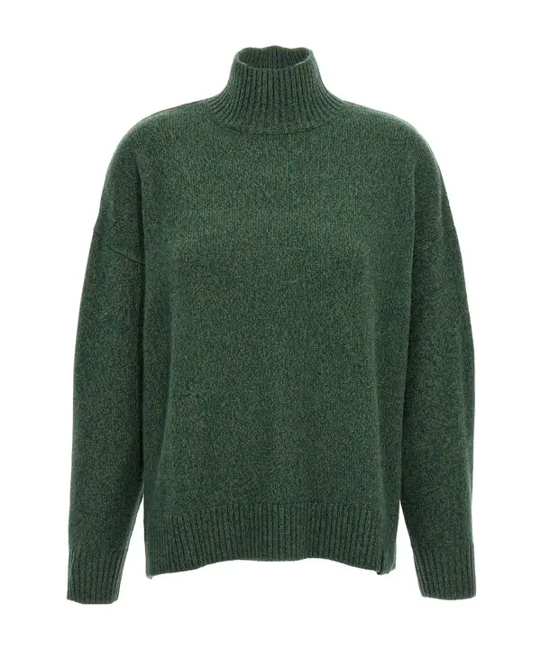 Victoria Beckham Mélange High Neck Sweater With Cut Out Detail