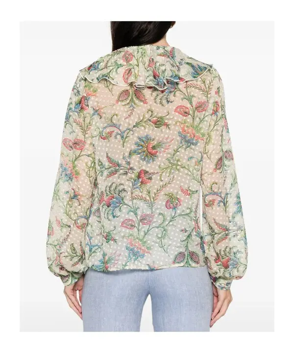 Etro Long Sleeve Floral Print Shirt